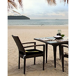 Outdoor Chair Seat Covers Set of 4,Gold High Heels Black Back Waterproof Chair Seat Covers for Dining Room Kitchen,Women Elegant Glitter Shoes Removable Washable Chair Seat Protector with Straps