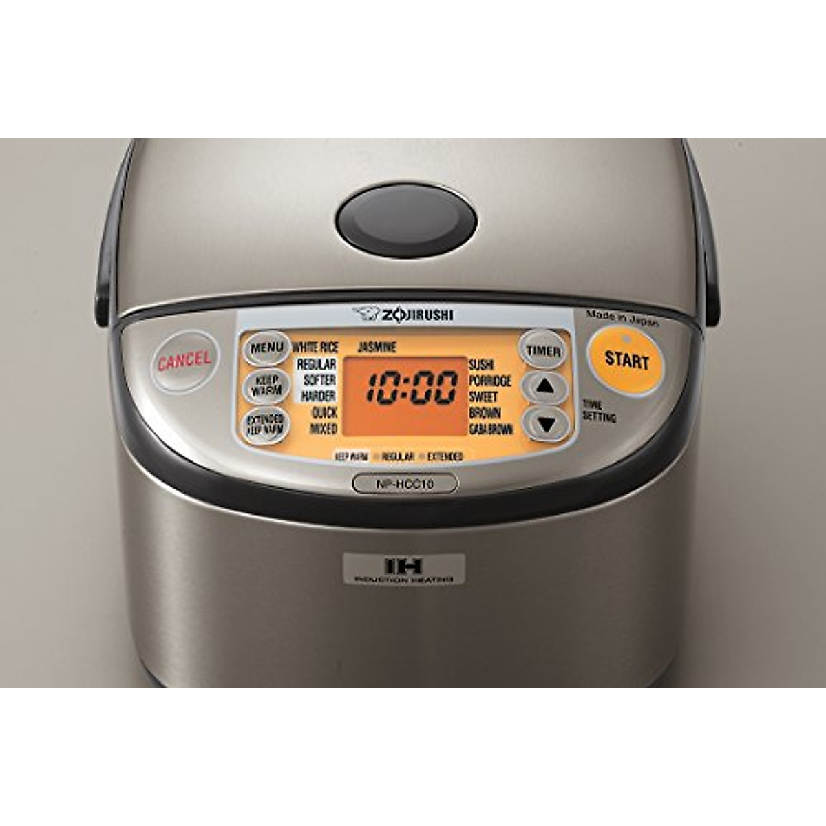Zojirushi NP-HCC10XH Induction Heating System Rice Cooker and Warmer, 1 L, Stainless Dark Gray