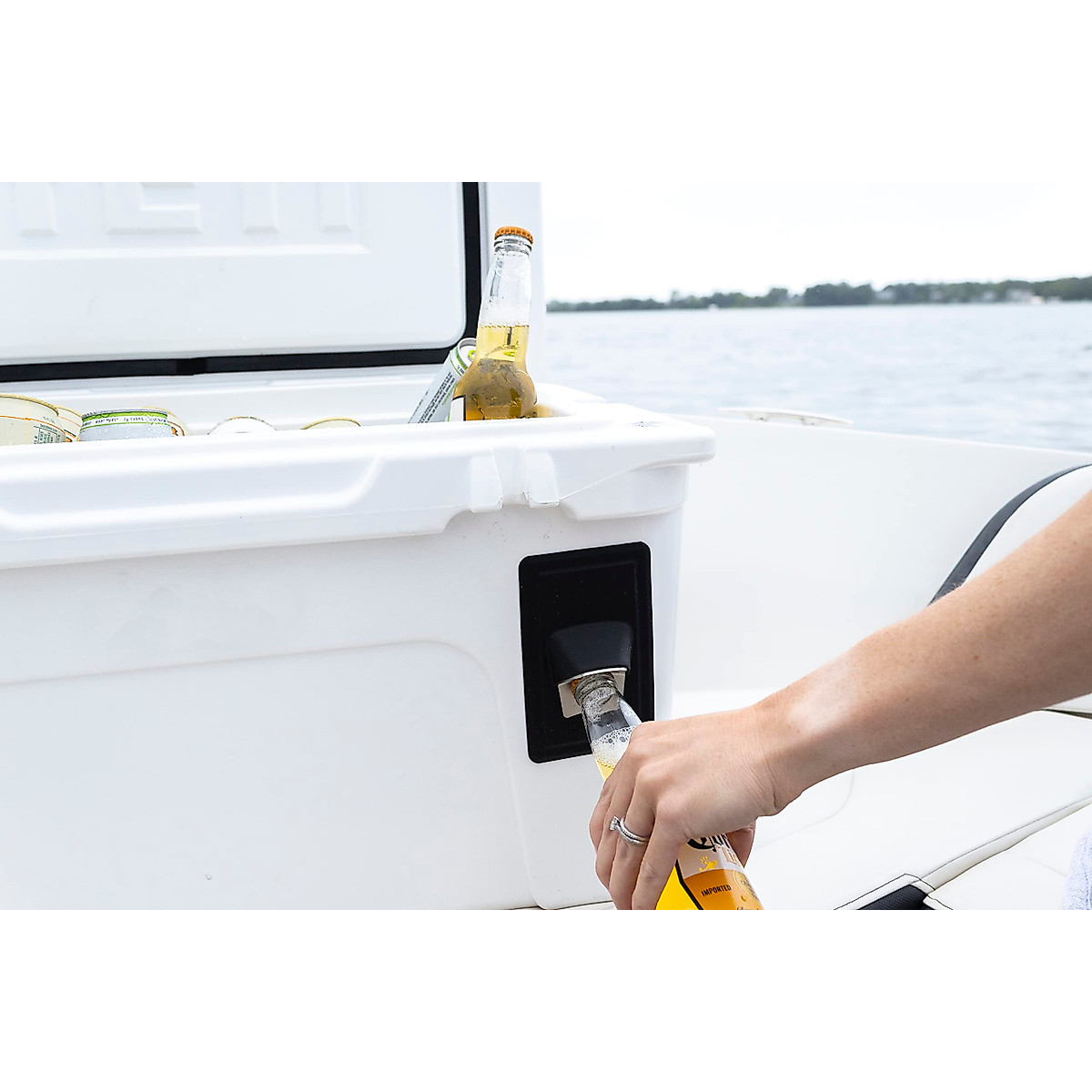 30 Watt CAPSKI | Silicone Portable Movable Man Cave Bottle Opener | No Screws or Glues | Grips Shiny Surface | Man Cave Gift