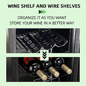 KRIB BLING Beverage Refrigerator and Cooler for 80 Cans, Mini Refrigerator with Wire Adjustable Shelving, Small Drink Dispenser Machine for Soda, Water, Beer, Wine for Dorm, Office, Bar