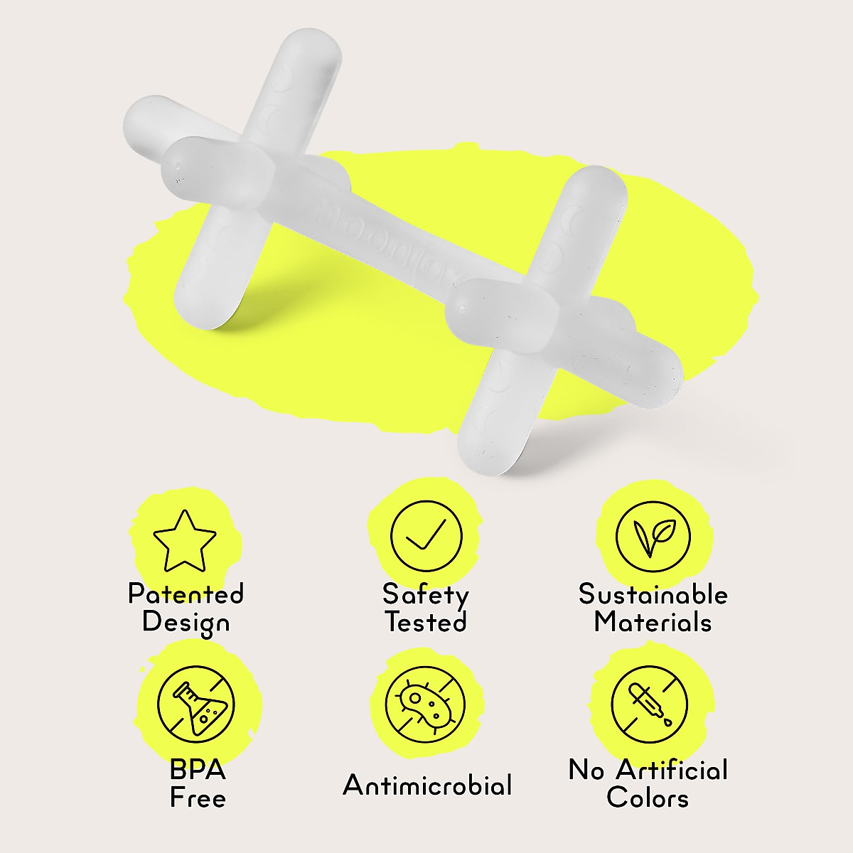 Silicone Baby Teething Toys - Baby teether for Infants, Toddlers, Newborns, CPSIA Certified, FDA Formulated Material