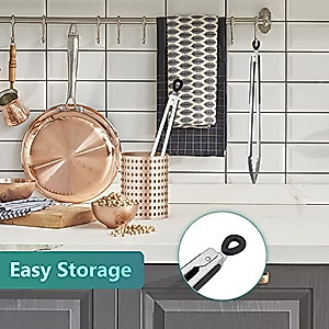 Grill Tongs, 17 Inch Extra Long Kitchen Tongs, Premium Stainless Steel Tongs for Cooking, Grilling, Barbecue/BBQ, Buffet (17” 1PC)