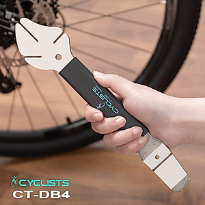 cyclists Rotor Truing Fork - 2 in 1 Bike Rotor Tool & Hydraulic Piston Press for Bicycle Disc Brakes - Bike Disk Brake Rotor Alignment Tool for Mountain Road Bike