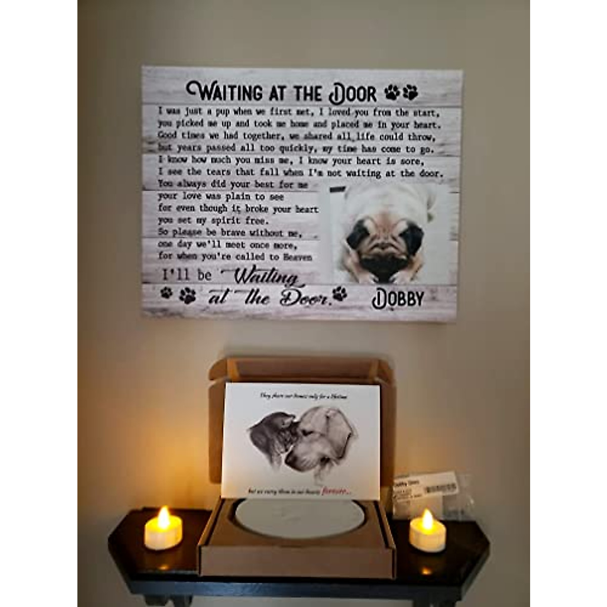 Custom Canvas Bereavement Gift | Dog Memorial Gift | Remembrance Gift | Sympathy Gift | Personalized Gift | Dog Gift | Memorial Gift | Pet Loss Gifts Custom Size
