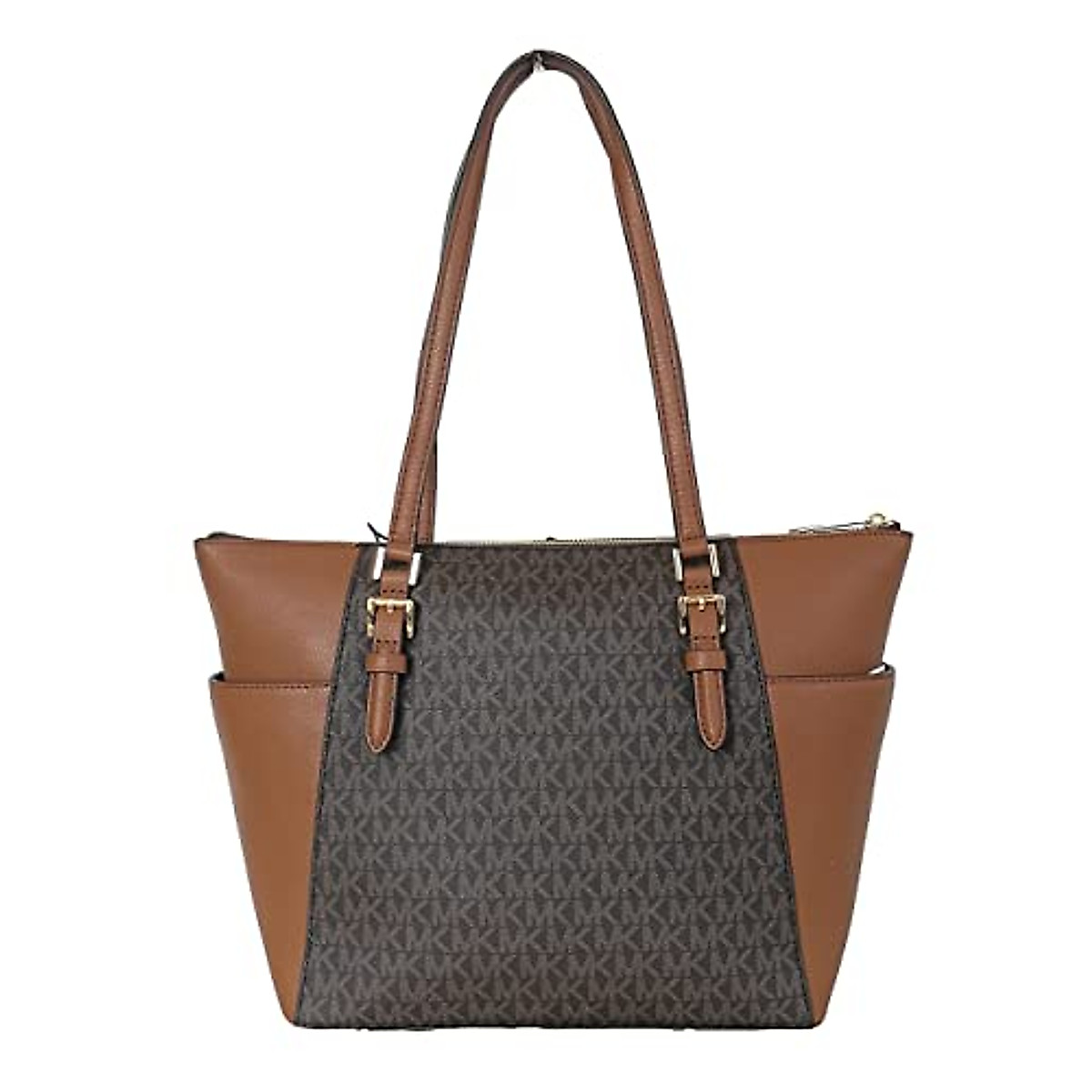 Michael Kors Charlotte Signature Large Top Zip Tote - Brown