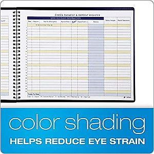 Adams Check Payment and Deposit Register, 8-1/2" x 11", 44 Pages (AFR60), White