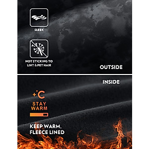 CRZ YOGA Womens Thermal Fleece Lined High Waisted Leggings 24 Inches - Workout Winter Warm Thick Tights Soft Yoga Pants Tie Dye Smoke Ink Medium