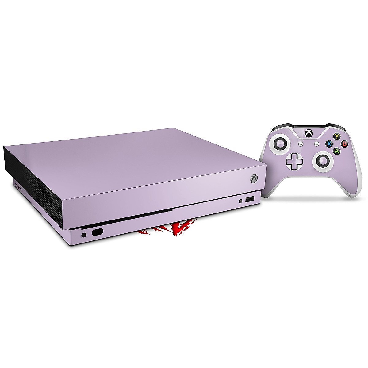 WraptorSkinz Decal Vinyl Skin Wrap Compatible with Xbox One X Console and Controller - Solids Collection Lavender