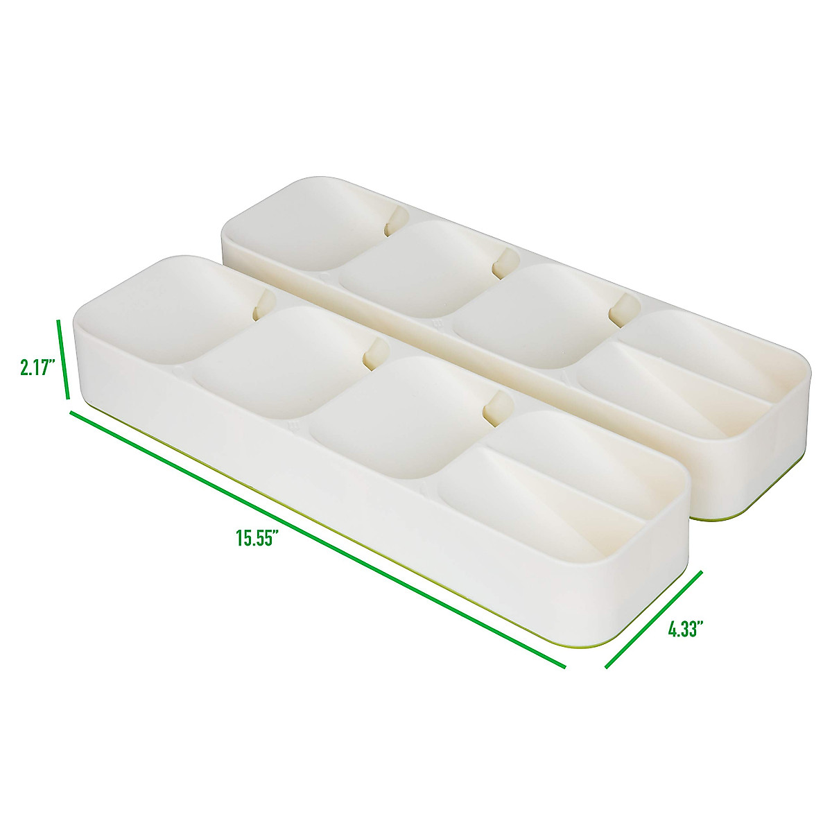 Mind Reader Utensil Storage, Set of 2, White