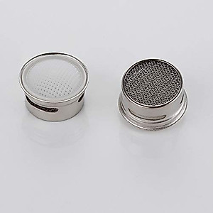 Kitchen Faucet Aerator,22mm /0.87 Inch Female Threaded Brass Housing Aerator with Plumber's Tape, Polished Chrome, 4 Pack