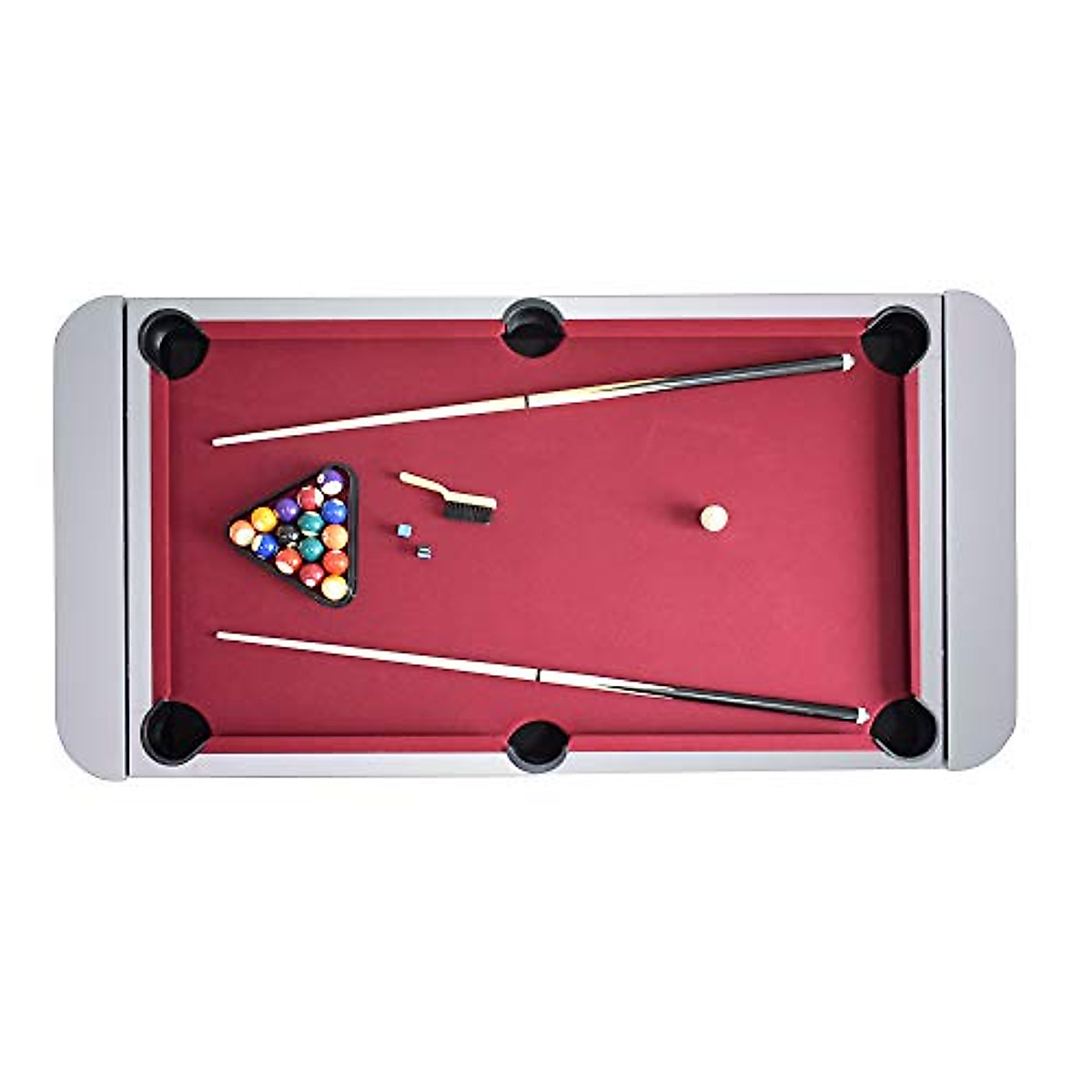 Triple Threat 6-ft 3-in-1 Multi Game Table with Billiards, Air Hockey, and Table Tennis