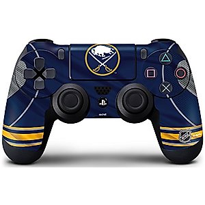 Skinit Decal Gaming Skin Compatible with PS4 Controller - Officially Licensed NHL Buffalo Sabres Home Jersey Design