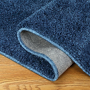 COZYLOOM Large Area Rug, 9x12 Modern Shag Rug Soft Fluffy Large Shaggy Rug for Living Room Bedroom Thick Indoor Carpet Dorm Kids Room Indoor Home Decorative Non-Slip Plush Furry Fur Area Rugs, Navy