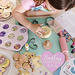 Delightful Unicorn-Themed Cookie Baking Kit for Girls - Includes Adorable Apron, Fun Cookie Cutters, & Comprehensive 14-Piece Cooking Set - Perfect for Kitchen Play and Ideal Gift for Girls Aged 6-12