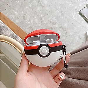Beats Studio Buds Case Cover 2021,3D Cute Cartoon Cool Premium Silicone Case,for Boys and Girls Beats Studio Buds Shockproof Protective and Skin for Beats Studio Buds Charging Case (Pokeball)
