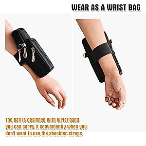 WITERY Waterproof Nylon Cute Crossbody Cell Phone Purse Smartphone Wallet Bag for Women Teen Grils