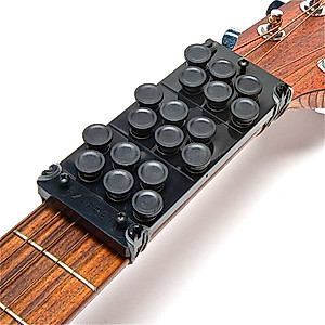 Ez-Fret Guitar Attachment, Eliminates Finger Pain, 110 Chords Available, Fits MOST Full Sized Acoustic Guitar, L/H OK, Not A Beginner Tool, For People Whose Fingers Hurt From Guitar Strings