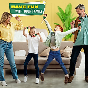 2Pcs Professional Maracas Musical Instruments - Mexican Wood Maracas for Adults Shakers Percussion Instrument for Party Favors - Musical Instruments for Adults for Salsa Rhythm Wooden Maracas for Kids