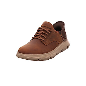 Skechers Men's Garza-Gervin Slip-in Moccasin, Brown, 8.5 Wide