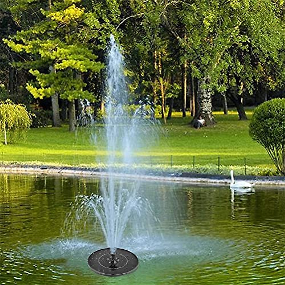 n/a 176mm 2.4W LED Ground Solar Fountain Pump Waterproof Solar Panel with Submersible Pump for Bird Bath Fountain Garden Decoration