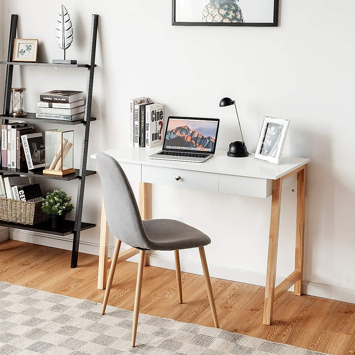 Tangkula Computer Desk with Storage Drawers, Makeup Vanity Table, Writing Study Desk for Home Office, Dressing Table