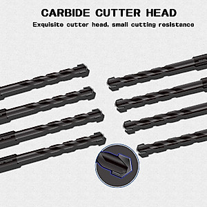 Mgtgbao 5MM Masonry Drill Bits, 8PC 3/16” Concrete Drill Bit Set for Tile,Brick, Plastic and Wood,Tungsten Carbide Tip Best for Wall Mirror and Ceramic Tile.