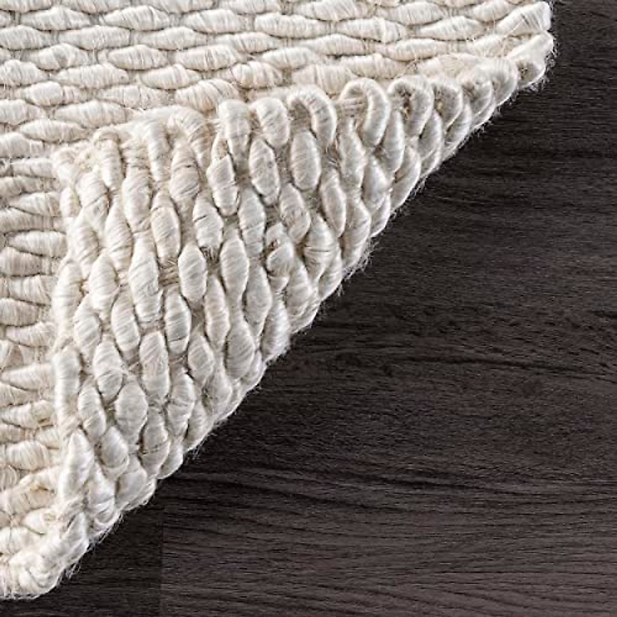 nuLOOM Hailey Hand Woven Jute Area Rug, 8' x 10', Off-white