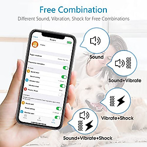 Dr.Trainer B1sPro Bark Collar with APP & Smart Watch Control, Waterproof Dog Bark Collar with Barking Record, Humane Custom Settings and Progressive Mode Rechargeable Dog Training Collar