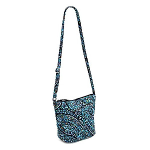 Vera Bradley Women's Cotton Bucket Crossbody Purse, Dreamer Paisley - Recycled Cotton, One Size