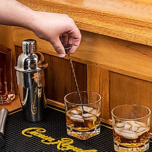 Crown Royal Bar and Spill Mat | Canadian Whiskey Rubber Bar Mat for Drips with Crown Royal Logo | Professional Non-Slip Bar Service Mat, 18 x 12” Compatible