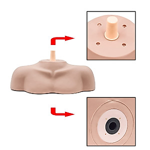 ZMS Professional Cosmetology Mannequin Head Shoulder Model Bust Shoulder Platform for Training Manikin Head