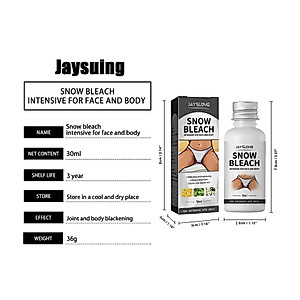 APEXFWDT Snow Bleach Cream for Private Part Underarm Whitening, Dark Spot Corrector Cream, Face and Body Skin Lightening Bleaching Cream for Intimate Areas Brightening (1PCS) ,1 Fl Oz (Pack of 1) ,1