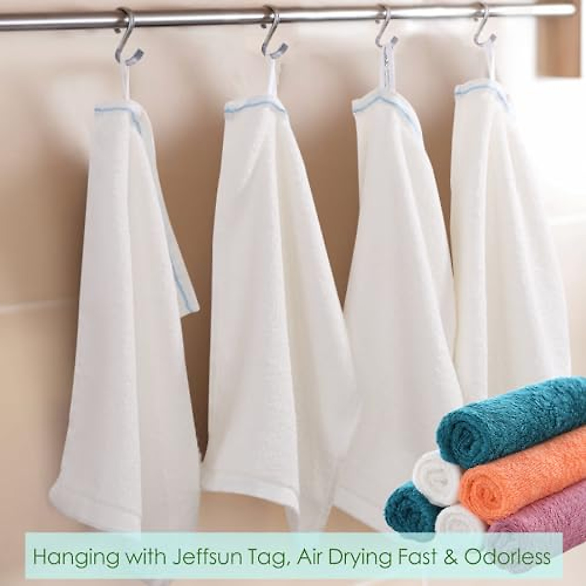 Dish Cloths 6 Pack, 10x14 inch Small Kitchen Washcloths for Washing Dishes, Lint Free Fast Dry Reusable Cleaning Cloth, Ultra Soft & Scratch Free Terry Dish Rag, Easy to Rinse White Dishcloths