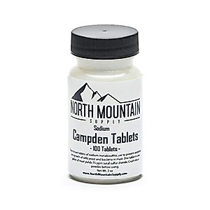 North Mountain Supply Campden Tablets (Sodium Metabisulfite) - 100 Tablets - 2 Ounce Jar