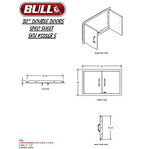 Bull Outdoor Natural Gas Outlaw Drop-in Barbecue Grill with Accessory Package