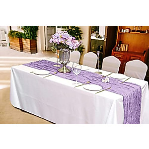 15 Pack Lavender Cheesecloth Table Runner 10Ft Gauze Cheese Cloth 35x120 Inch Boho Table Runner Romantic Table Runner Long Table Cover for Wedding Birthday Party Bridal Shower Reception Table Décor
