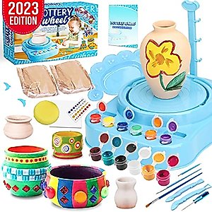 Insnug Kids Pottery Wheel Kit - Complete Pottery Wheel and Painting Kit for Beginners with Modeling Clay, Sculpting Clay and Sculpting Tools, Arts & Crafts, Craft Kits for Kids Age 8-12, 9-12