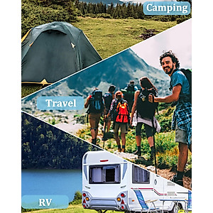 Portable Travel Clothesline, 32.8ft Retractable Clothesline, Camping Clothes Line with 20 Clothespins & 10 Stoppers, Clothes Lines for Hanging Clothes Outside, Indoor or Outdoor (Grey-Black)