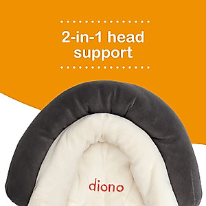 Diono Cuddle Soft Pack of 2 Baby Head Neck Body Support Pillows for Newborn Baby Super Soft Car Seat Insert Cushion, Perfect for Infant Car Seats, Convertible Car Seats, Strollers, Gray