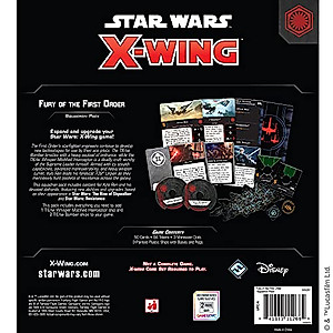 Star Wars X-Wing 2nd Edition Miniatures Game Furty of the First Order EXPANSION PACK - Strategy Game for Adults and Kids, Ages 14+, 2 Players, 45 Minute Playtime, Made by Atomic Mass Games