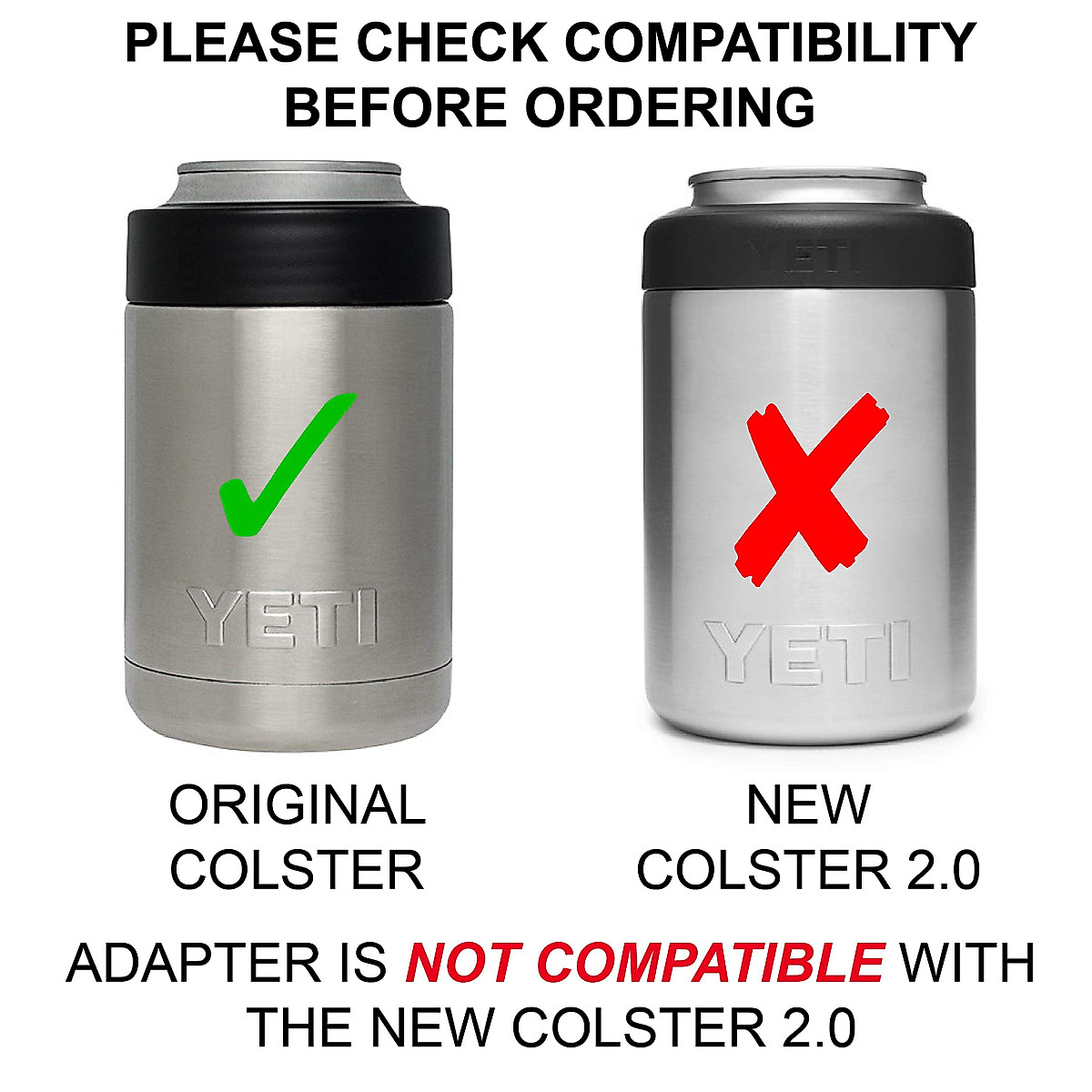 4More - 16 oz Can Adapter for The Yeti Colster - Old BLK - Perfect for 16 oz. Cans of Craft Beer! Patented! Adapter ONLY - Old BLK