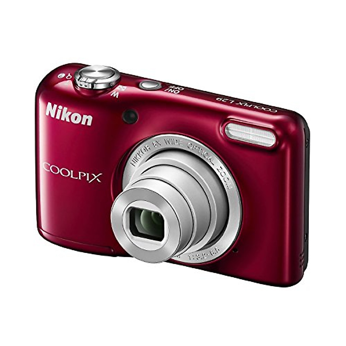 Nikon Coolpix L29 16.1 MP Point and Shoot Camera with 5x Optical Zoom (Red)