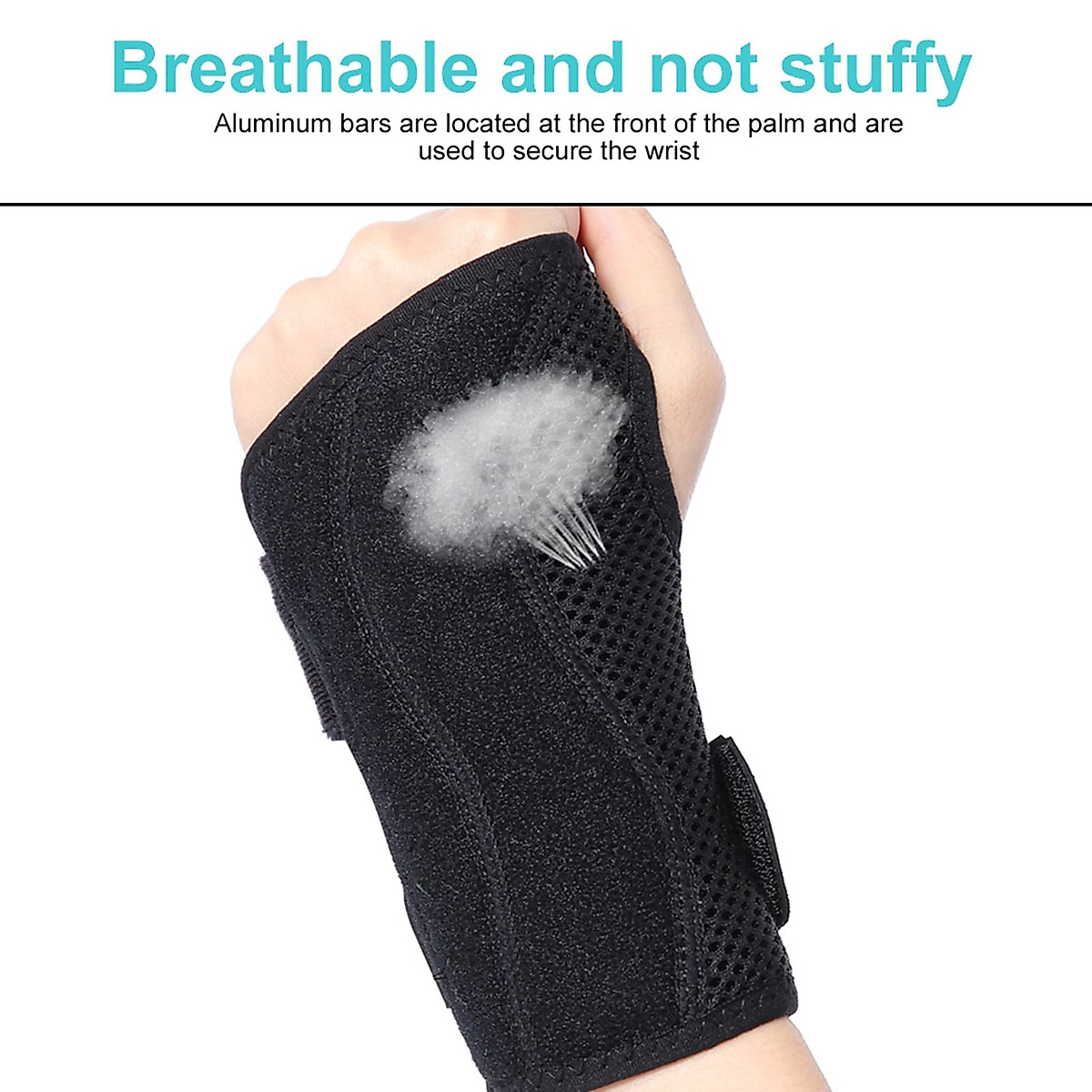 Milltrip Breathable Wrist Brace Hand Support Fracture Ligament Injury Arm Left(Left)