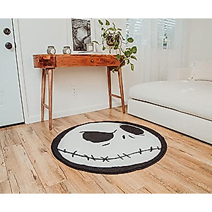 Nightmare Before Christmas Disney The Jack Skellington 39-Inch Round Area Rug Accent, Indoor Floor Mat