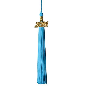 Class Act Graduation Graduation Tassel - Gold Charm - 1 Color, 2023, Turquoise