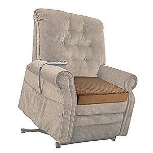 COMFORTANZA Extra Large 20x20x5 Soft Memory Foam Chair Seat Cushion for Recliner, Couch, Armchair with Plush Washable Cover, Non-Slip Base for Tailbone Pain & Pressure Relief - Floor Cushion - Brown