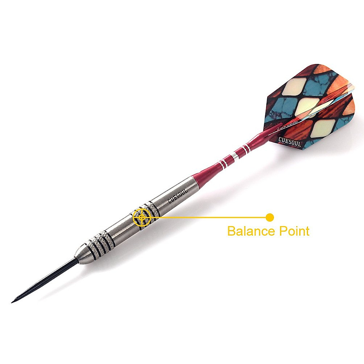 CUESOUL 24 Grams Tungsten Steel Tip Darts Set 95% Tungsten