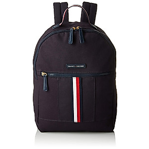 Tommy Hilfiger unisex adults for Women Th Flag Canvas Backpack, Tommy Navy, One Size US