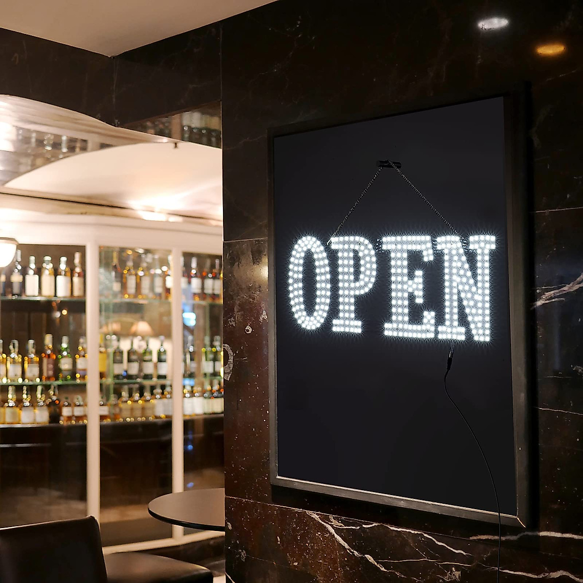 40"x14" Extra Jumbo LED Open Signs for Business, Unique Design Super Bright Open Sign with Chain, High Visibility Open Sign for Stores Bar Hotel Retail Shops Window Salon Office
