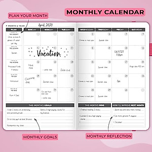 Clever Fox Planner – Undated Weekly & Monthly Planner for Productivity, Time Management & Goals – Organizer Journal – A5 (Hot Pink)